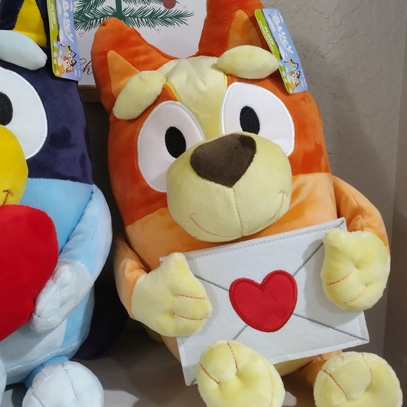 Holiday | 1 Bingo Bluey Valentines Plush Heart Love Letter Nwt | Poshmark